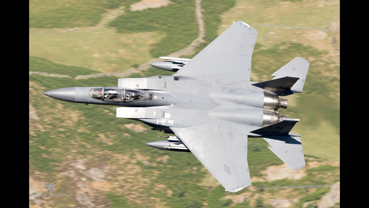 Low level flying action from the 492nd fighter squadron in the Lake ...
