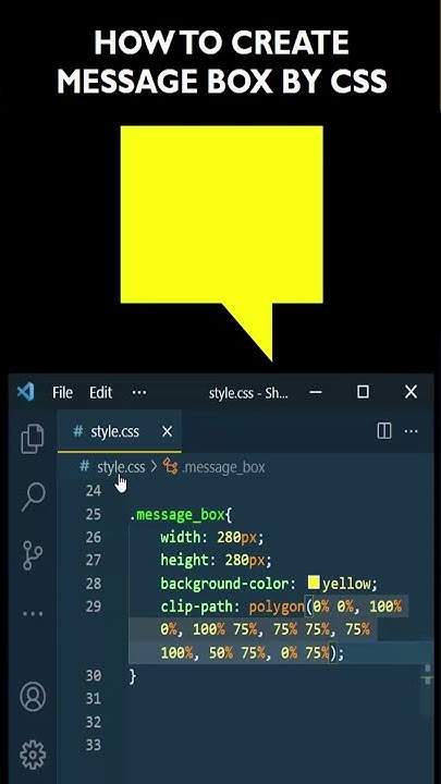 How to Message Box 🔥 or Comment Box by CSS Using Clip-Path #shorts #shorts_viral #coding_shorts ...