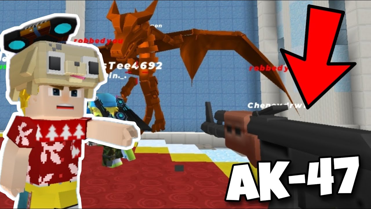Trying Skyblock New Weapon - Gun and TNT (Blockman Go - Adventure ...