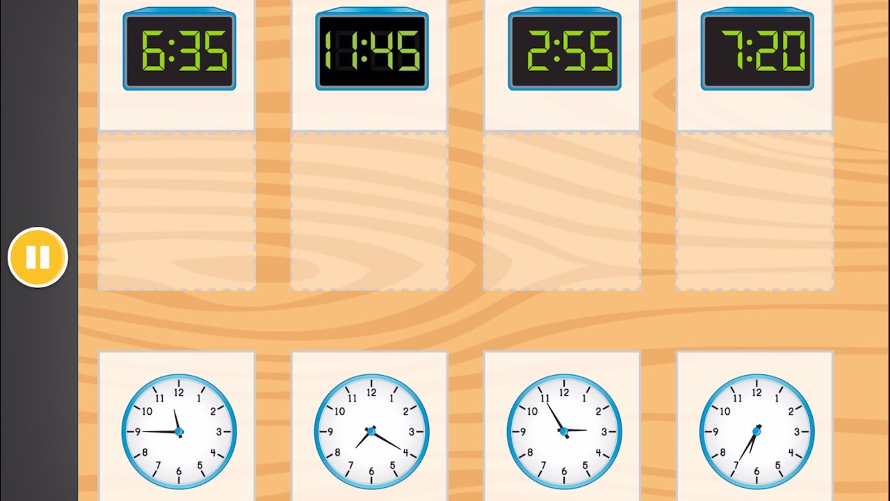 Clock Match | Time to 5 Minutes - YouTube