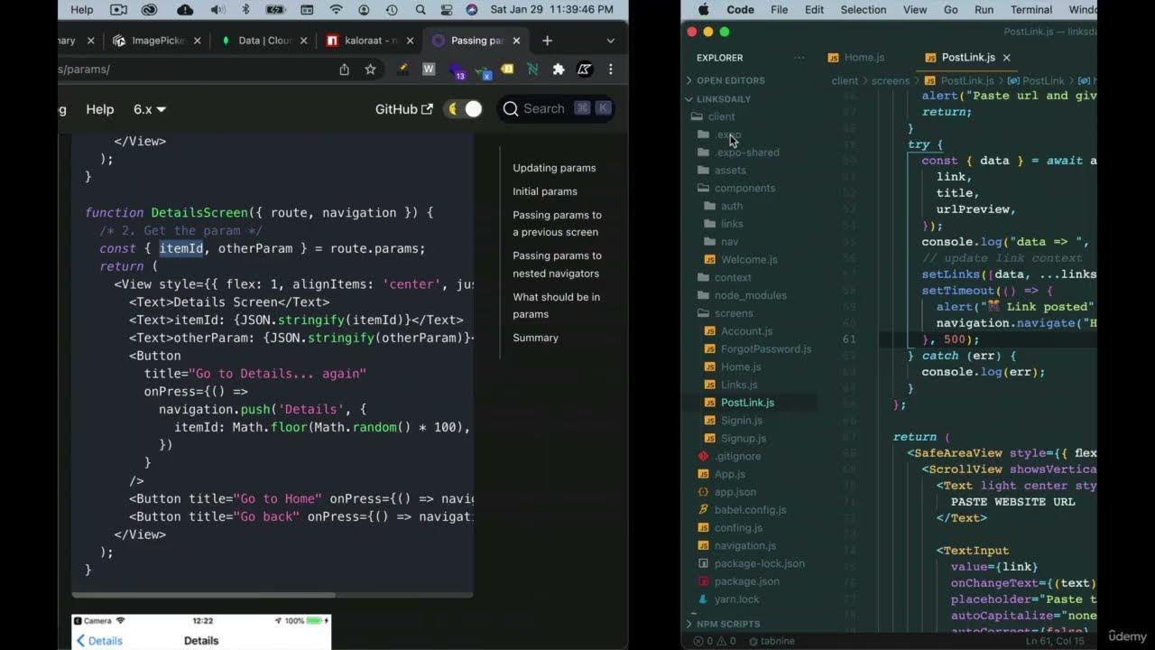 React Native Route params optional || React Native beginner tutorial English 2024 #70 - YouTube
