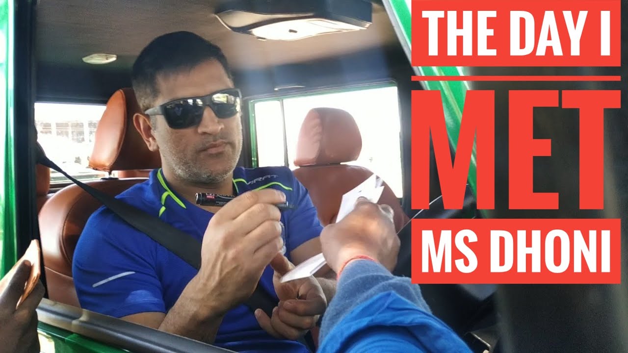 THE DAY I MET MS DHONI| DHONI IN STREETS OF RANCHI DRIVING HIS CAR ...