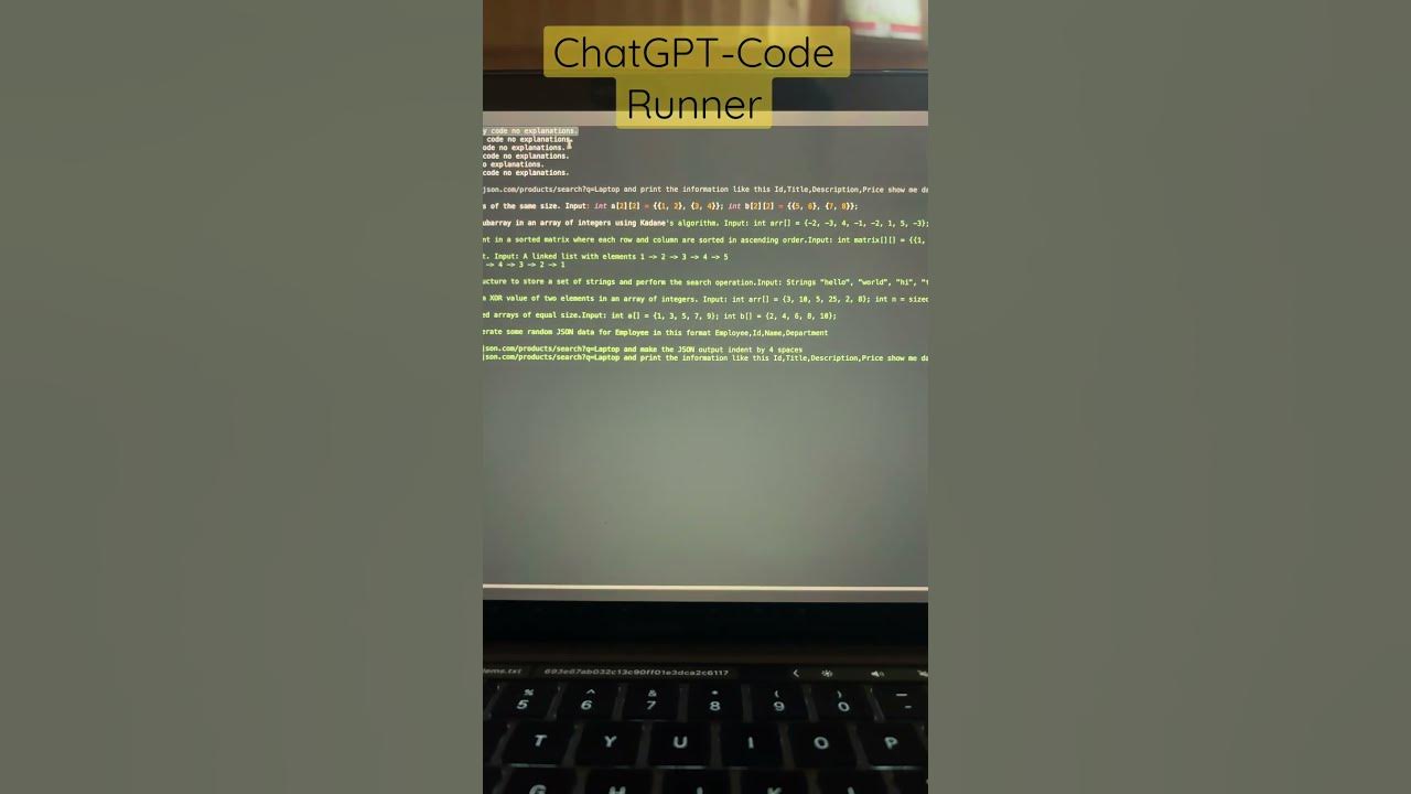 ChatGPT-CodeRunner #ai #youtubeshorts #bardai #coding #openai #chatgpt - YouTube