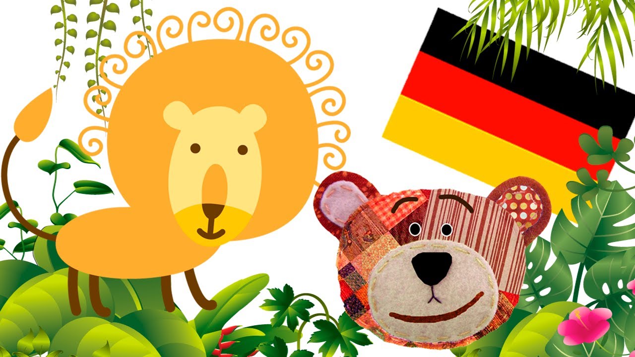 Jungle animals for kids in german - YouTube