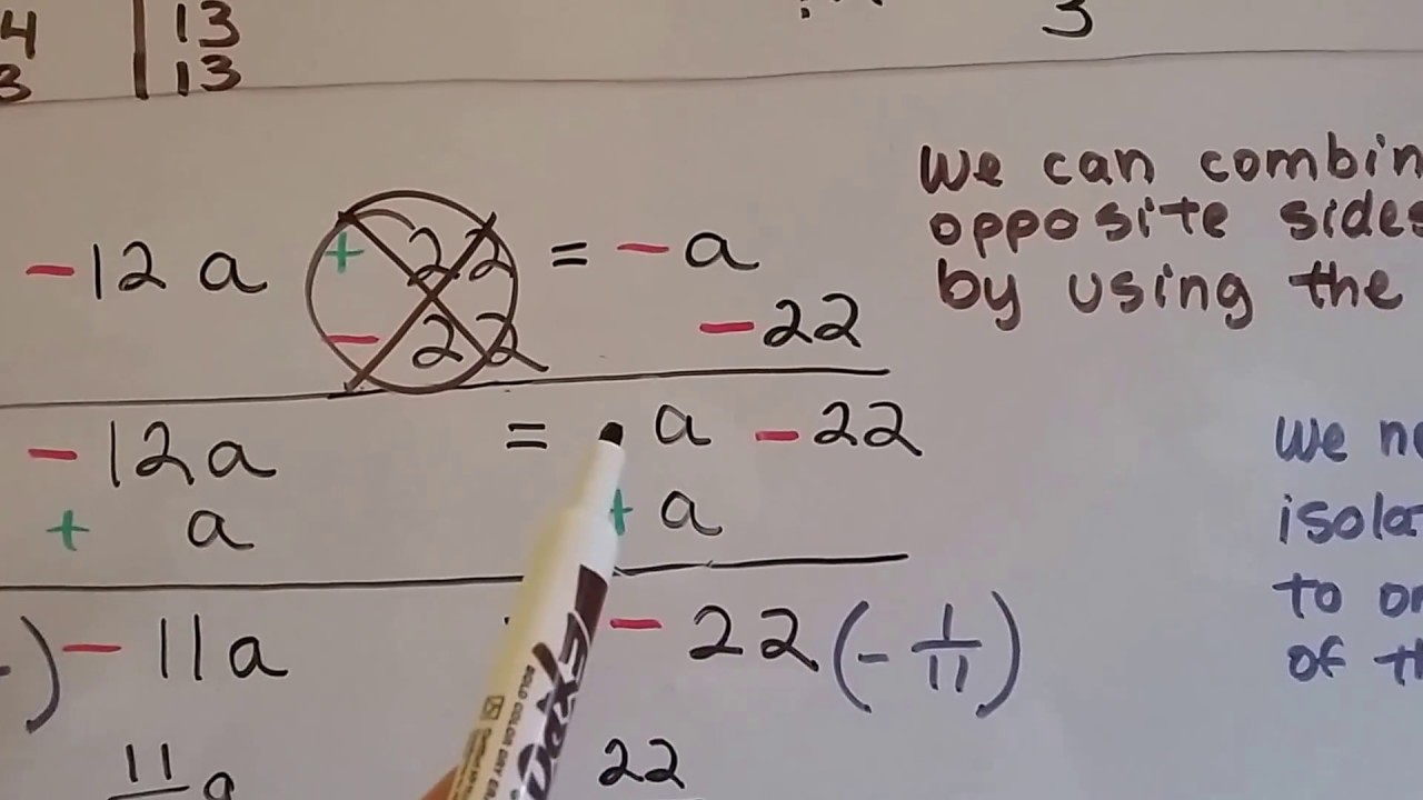 Algebra II 1.5, Solve equations with Properties of Equality & two ...
