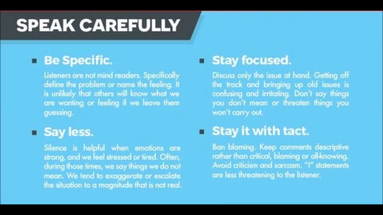 #Video Notes - How to communicate under stress ? - YouTube