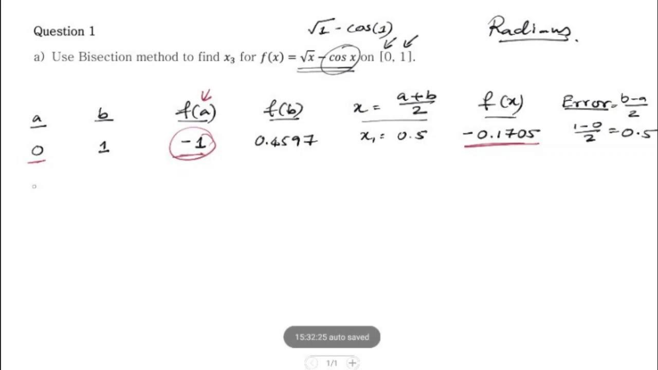 Bisection Method | Example 1 | Numerical Computation - YouTube