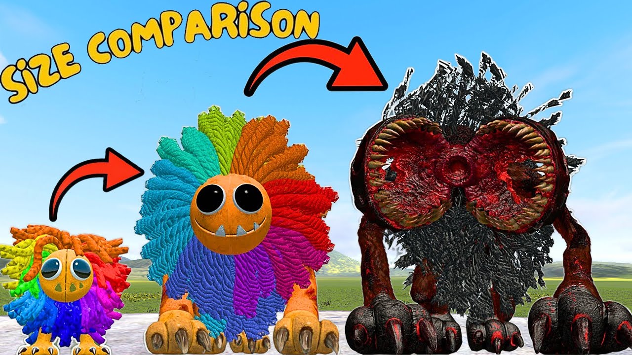 NEW ALL SIZE COMPARISON CURSED YARNABY POPPY PLAYTIME CHAPTER 4 In ...