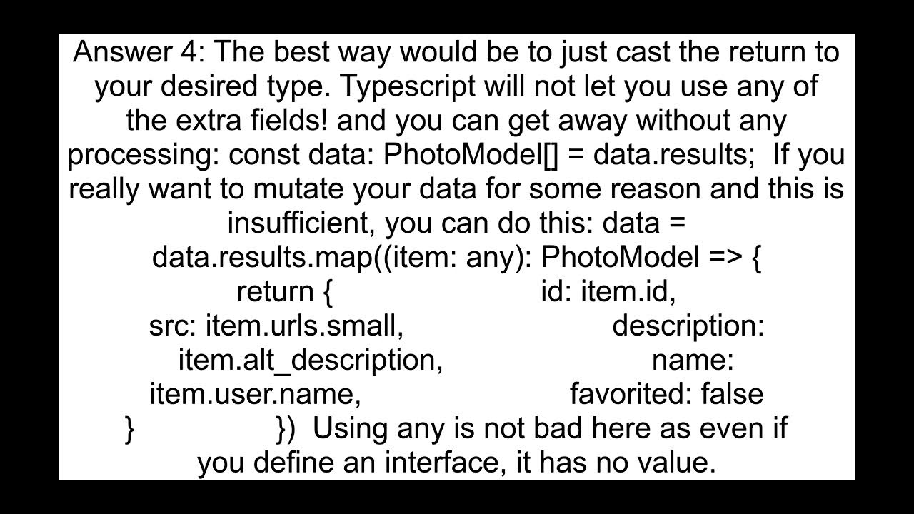 How to use TypeScript types on API response data - YouTube