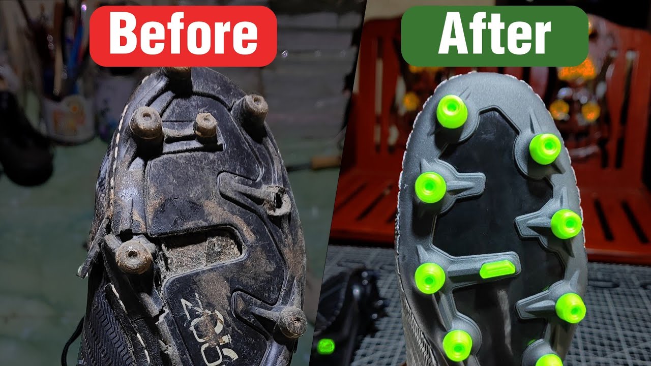 How to repair this broken football shoes | ခွာလဲပေးထားတဲ့ Nike Airzoom ...