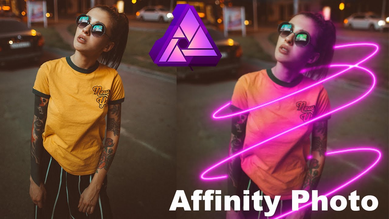 Neon Light Effect in Affinity Photo - YouTube