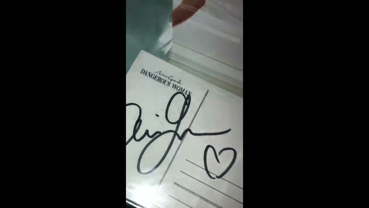 My ariana grande autograph collection - YouTube