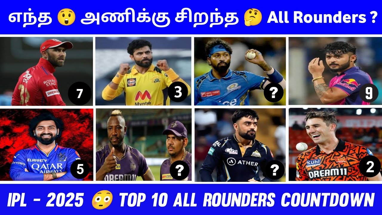 எந்த அணிக்கு சிறந்த All rounders Ipl 2015 Top 10 All rounders countdown - YouTube