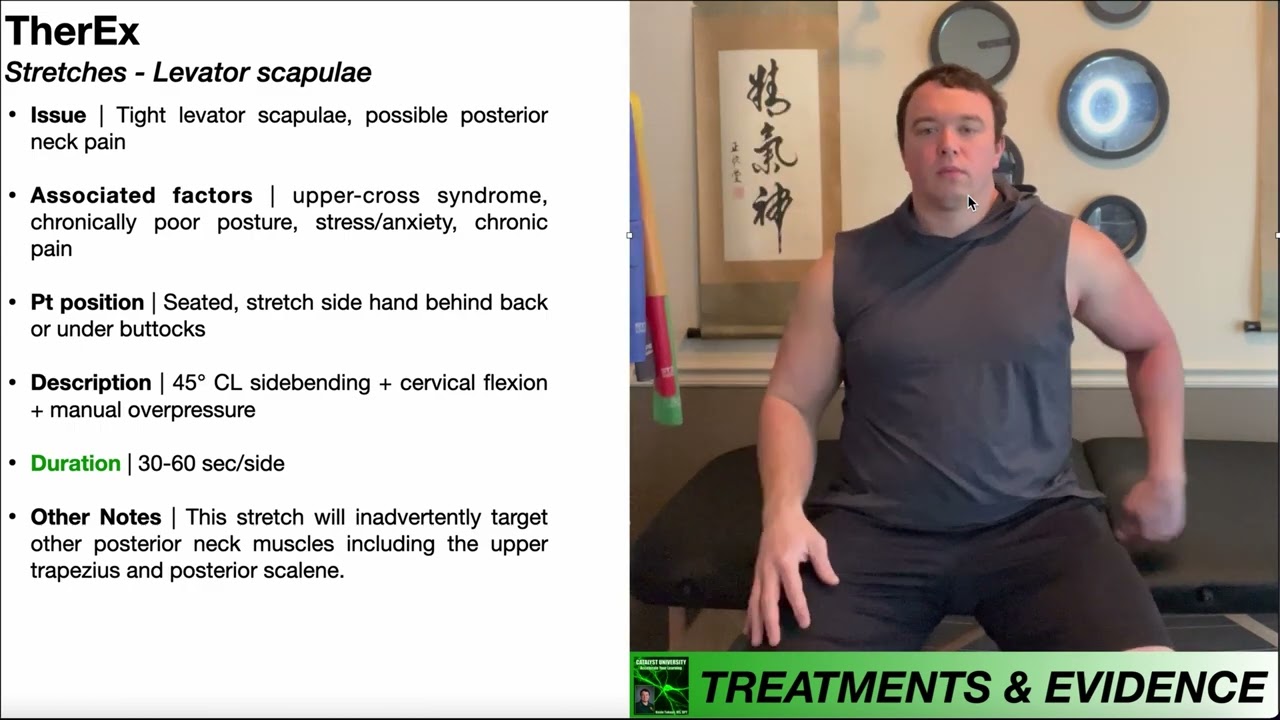 Neck Stretches Levator Scapula Stretch More Core Solutions