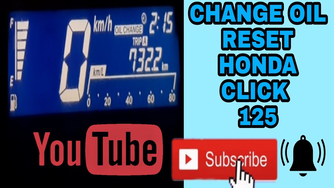 CHANGE OIL RESET, HONDA CLICK 125/ Erwin tech - YouTube