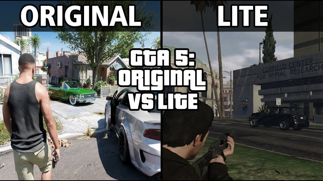 GTA 5 Original Vs GTA 5 LITE Gameplay🔥 | Comparison of GTA 5 LITE - YouTube