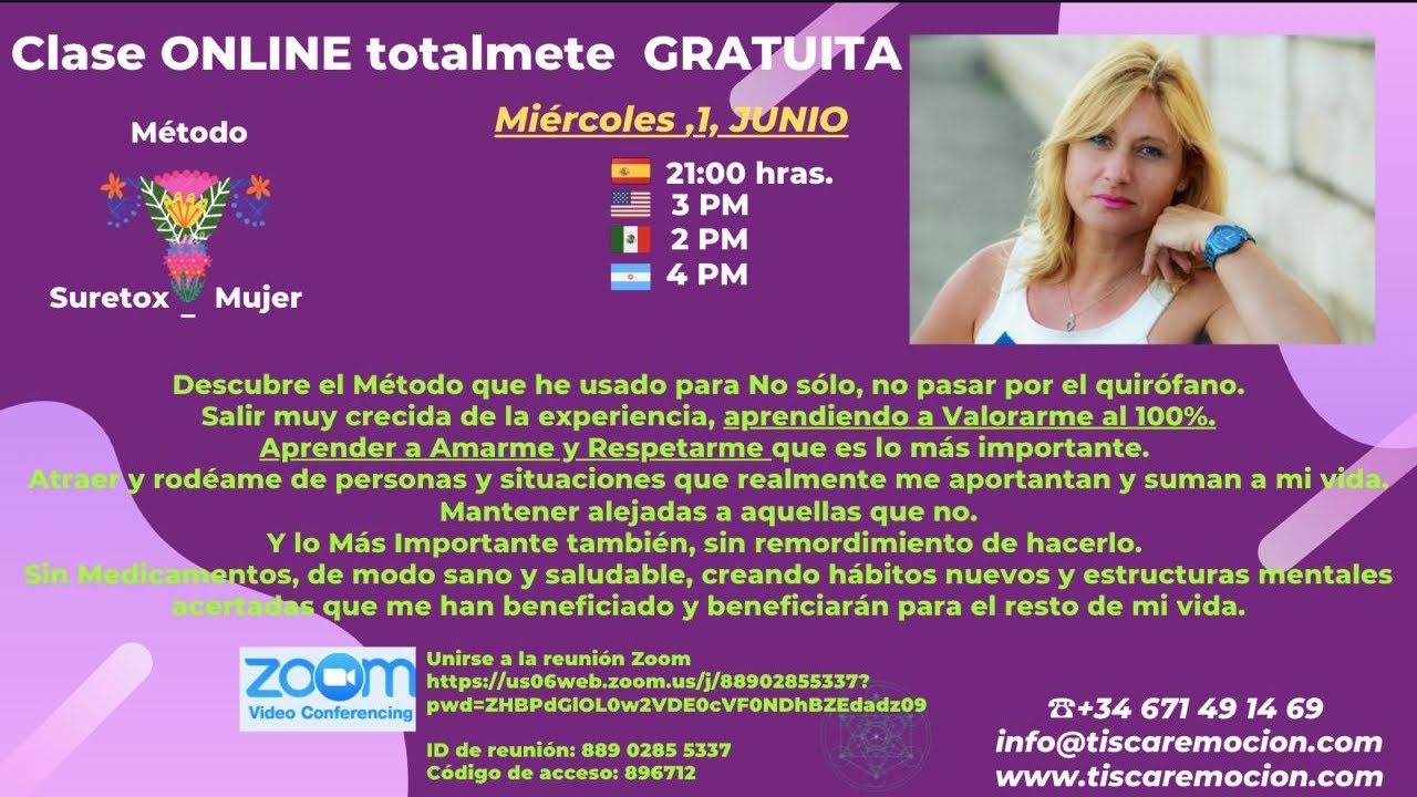 Anuncio Máster Class gratuita”SURETOX_Mujer - YouTube