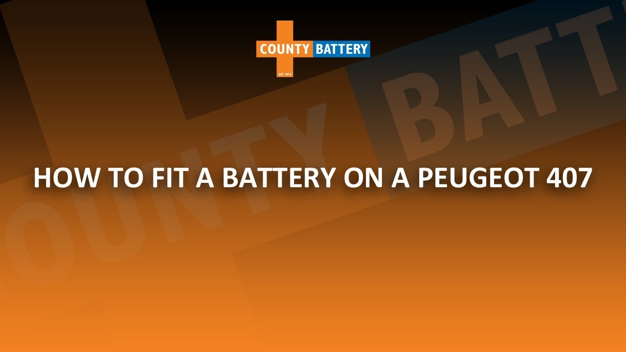 How to fit a battery on a Peugeot 407 - YouTube