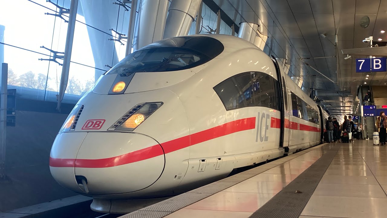 ICE 3 DB BR403 departing Frankfurt Fernbahnhof - YouTube