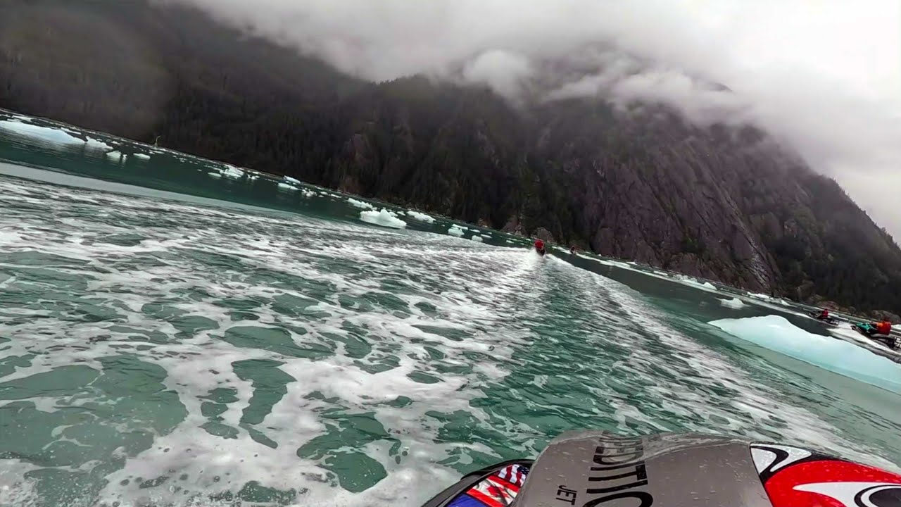 Speeding Through Glacier Ice on a Kawasaki Jet Ski Ultra #pwc #glacier ...