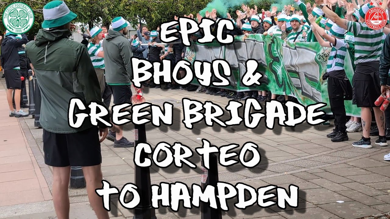 Epic Green Brigade & Bhoys Corteo from Glasgow Green to Hampden ...