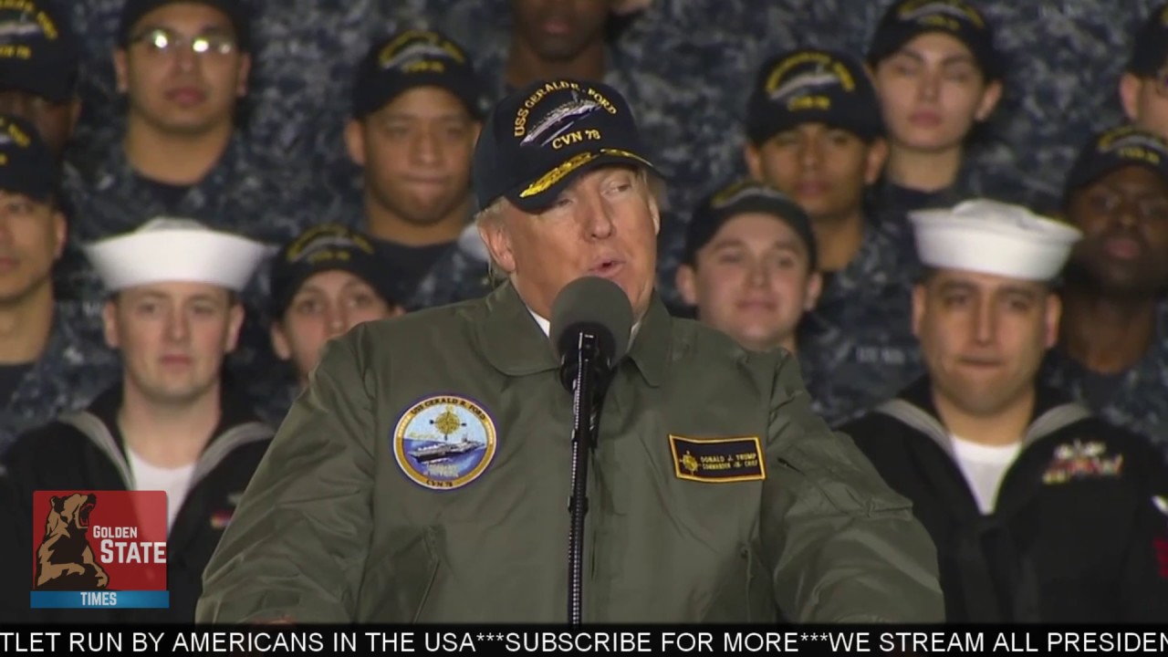 AMAZING: President Donald Trump Speech at The USS Gerald R. Ford - YouTube