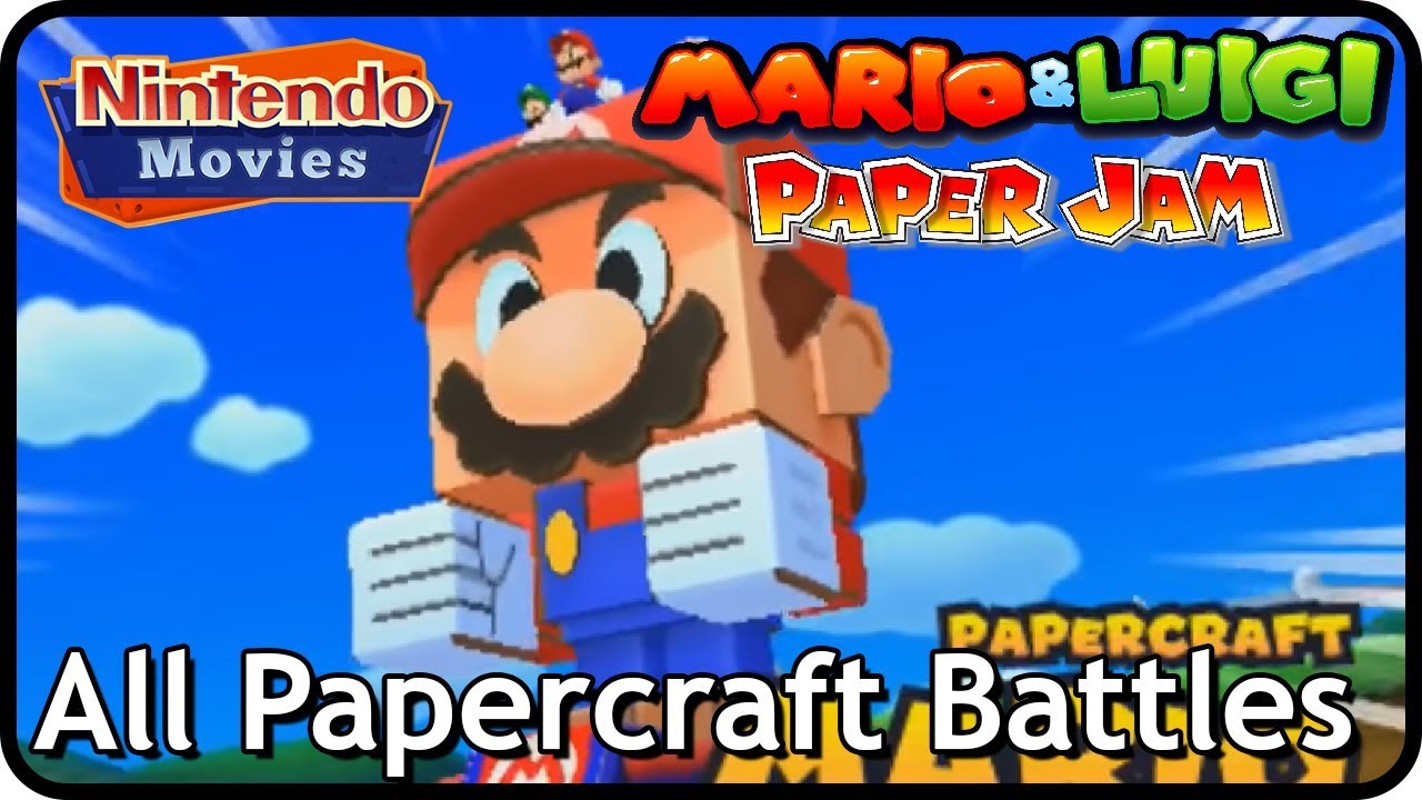 Mario & Luigi: Paper Jam - All Papercraft Battles - YouTube