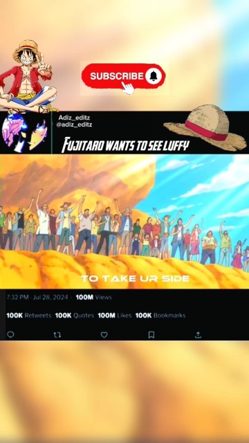 『Fujitaro wants to see Luffy's face 』 #onepiece #luffy #viralshort # ...