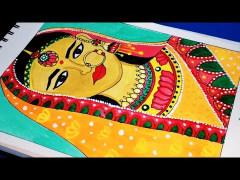 How to draw an Indian Bride step by step || Indian Woman Drawing ...