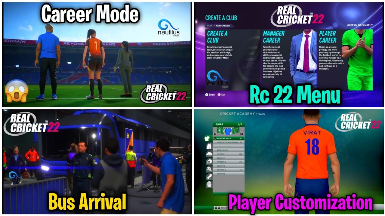 🔥Real Cricket 22 Career Mode, Bus Arrival, Player Customization & Rc 22 ...