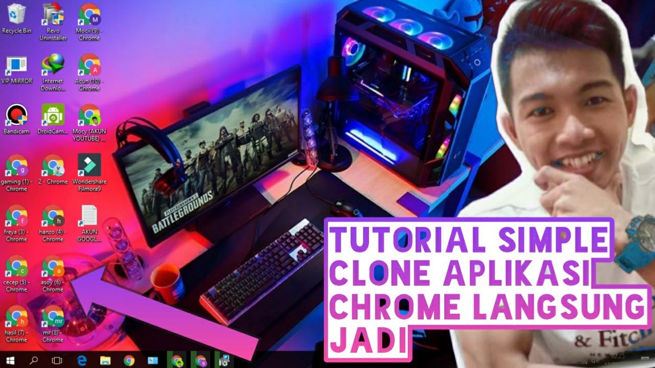 TUTORIAL CLONE APLIKASI CHROME LAPTOP ATAU PC - YouTube