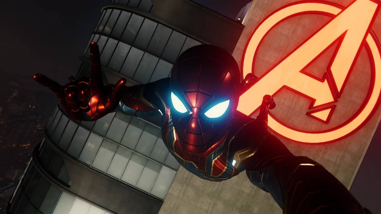 Night time swinging with Iron Spider! | Spider-Man PS4 - YouTube