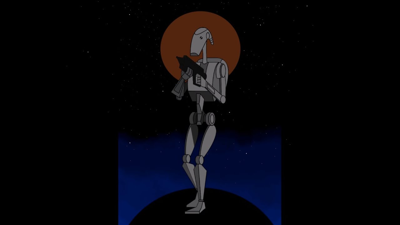 Star Wars 2D Animation Fan Film project - B1 Battle Droid Walk Cycle ...