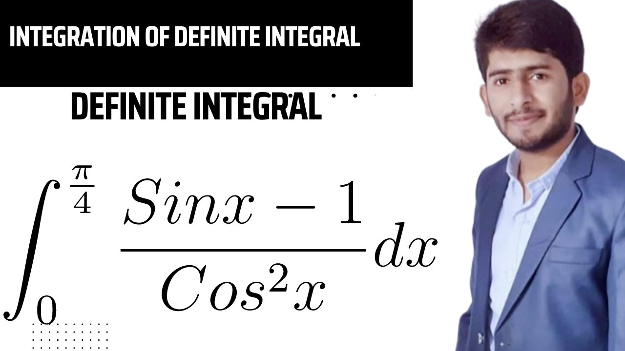 Integral of (Sinx-1)/ Cos^2x dx From 0 to pi/4 - YouTube