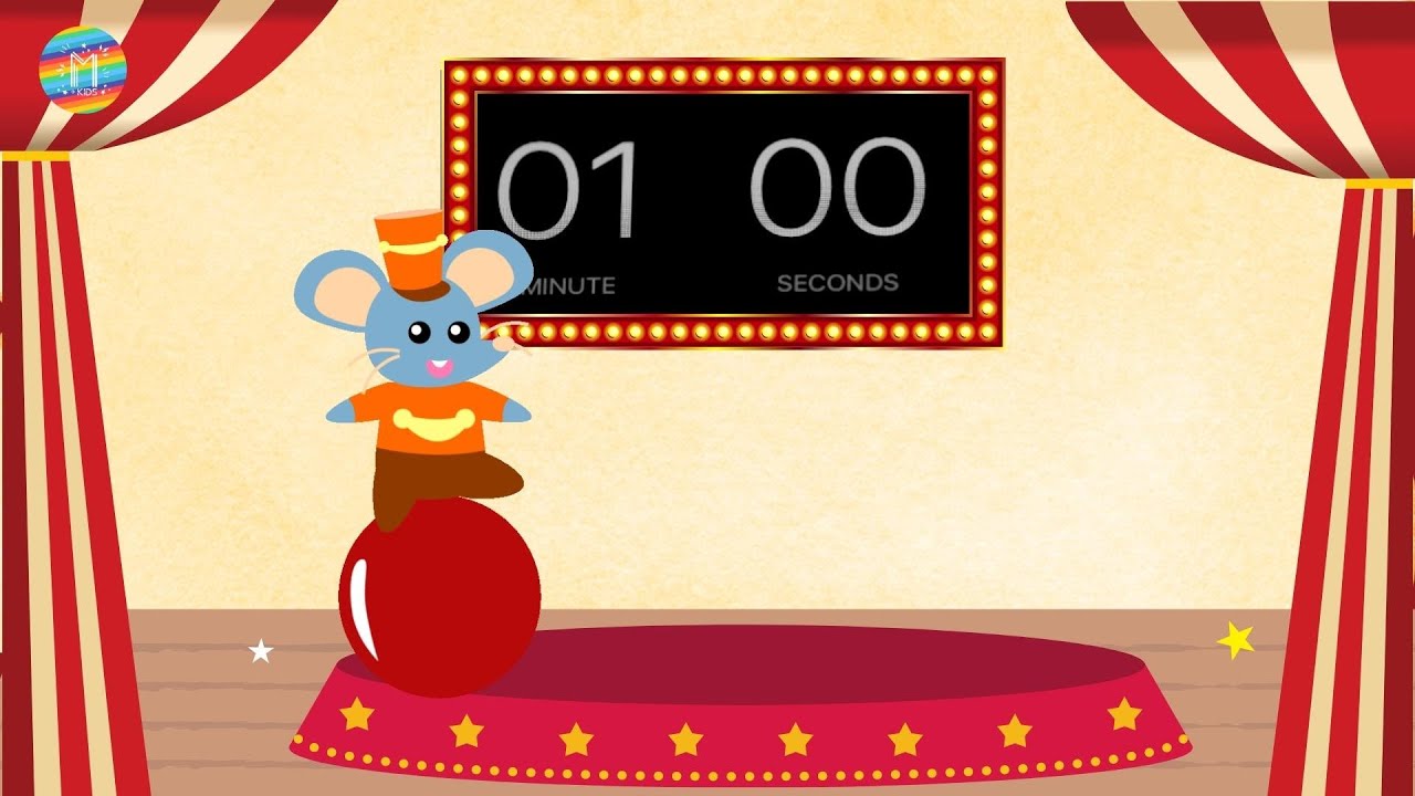 1 Minute Timer with Music - M+KIDS (Circus) - YouTube