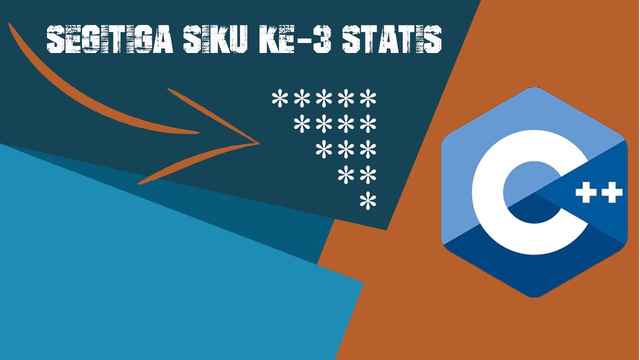 MEMBUAT POLA SEGITIGA SIKU KE-3 STATIS DENGAN C++ - YouTube
