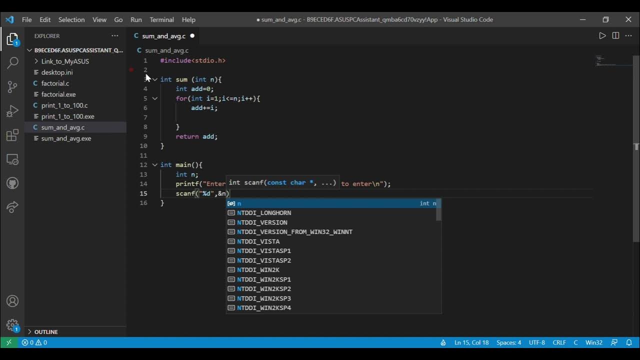 Write a program in c to read 10 numbers from keyboard and find their sum and average in ...