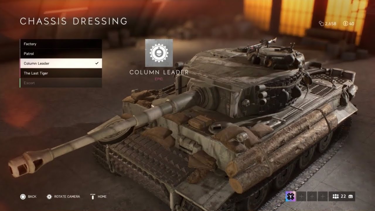 NEW Tiger I 'Column leader' Tank dressing Gameplay! | Battlefield V ...