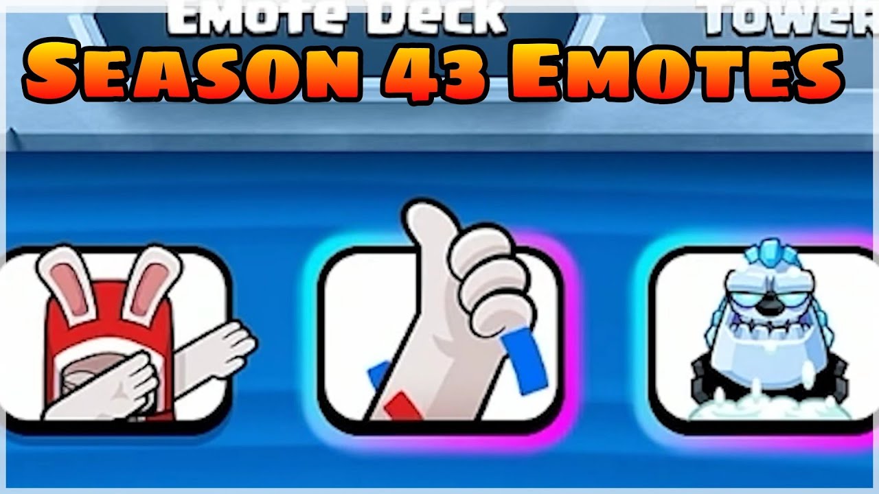 Season 43 Emotes In @ClashRoyale | Ice Golem Emotes | All Season 43 ...