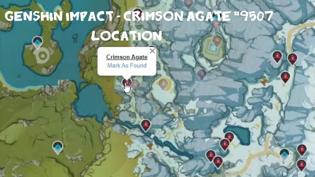 Genshin Impact - Crimson Agate Location & Map #9507 - YouTube