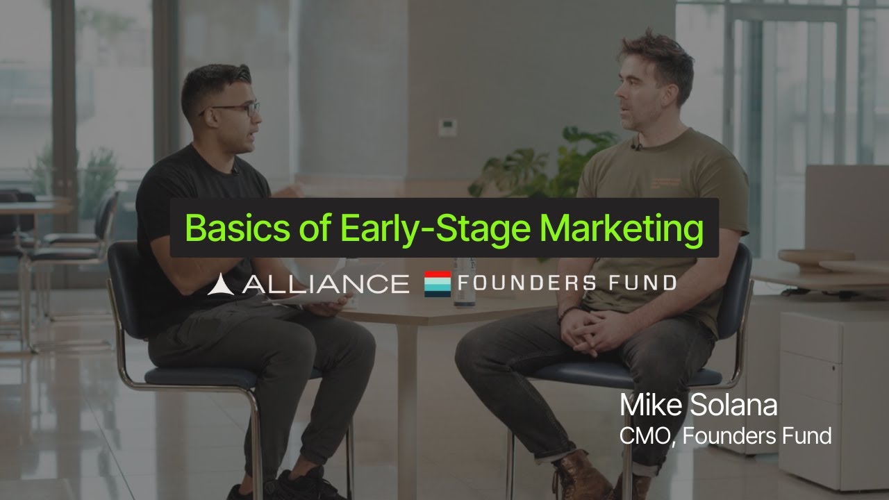 Basics of Early Stage Marketing with Mike Solana - YouTube