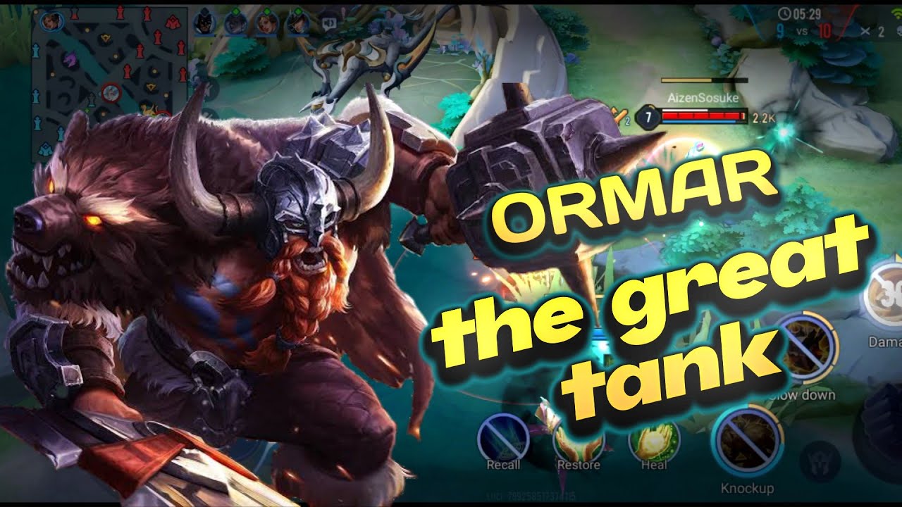 AOV : Ormar Gameplay || The most aggressive Tank Support || Ormar Best ...