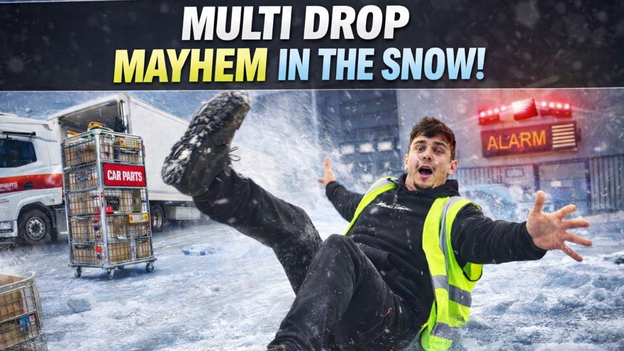 I Nearly Went FLYING! Disaster Delivery Chaos In The Snow & Ice ️🚛 ...