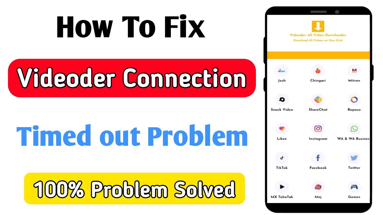 Fix Videoder Connection Timed Out Problem Videoder App Connection Timed Out Youtube