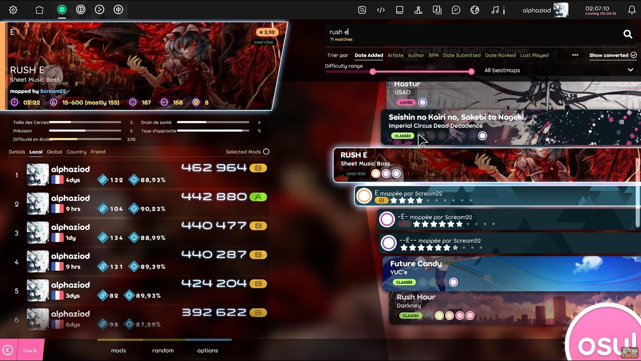 osu! Rush E All Stars Apres 1 Semaine De Jeux ?? Chek UP - YouTube