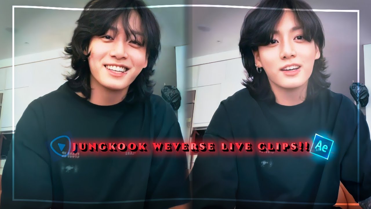 Jungkook weverse live clips with ( TOPAZ & AE CC 4K ) - YouTube
