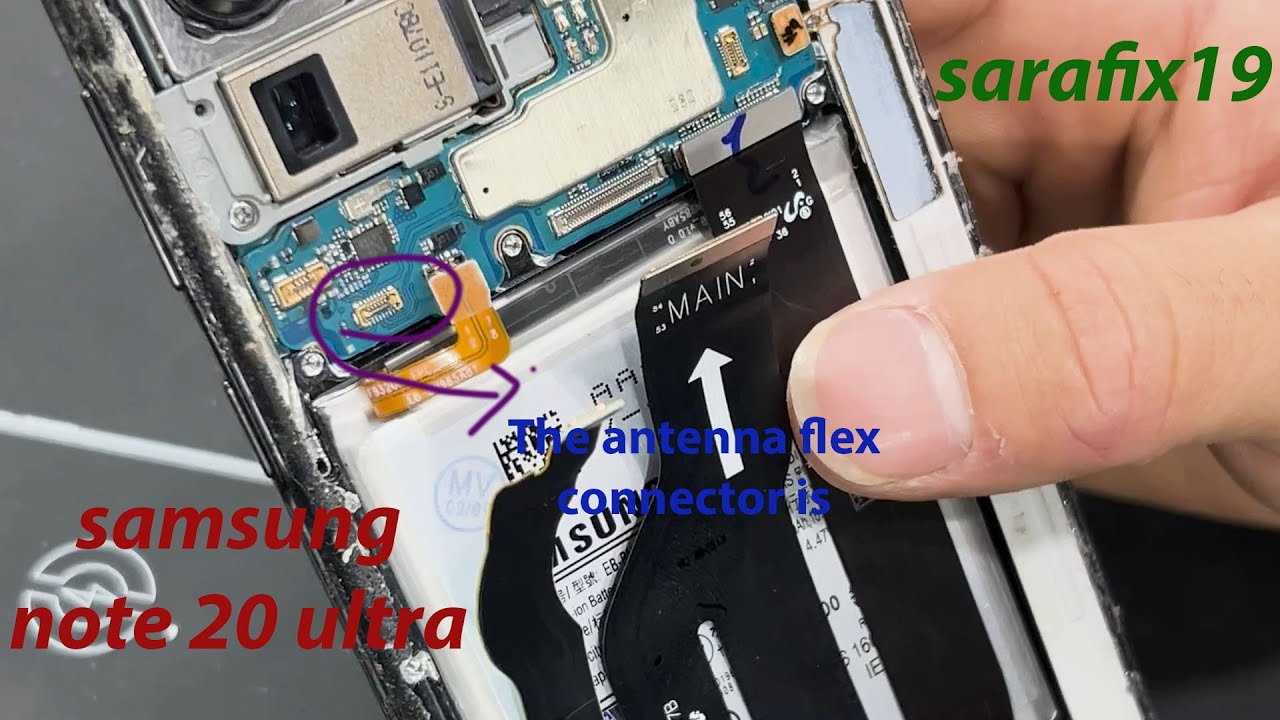 Samsung Note 20 Ultra Antenna Connector Replacement | Board & Flex ...