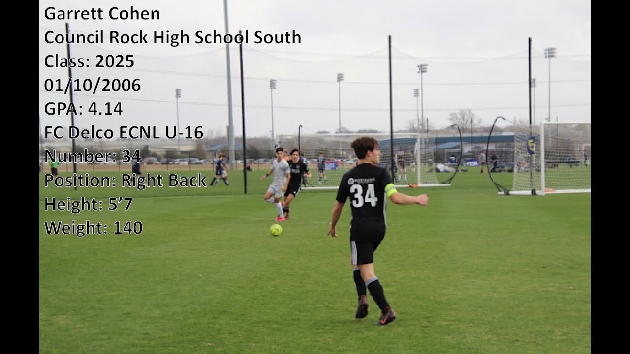 Garrett Cohen, FC Delco - 2021-22 U-16 Highlights - YouTube