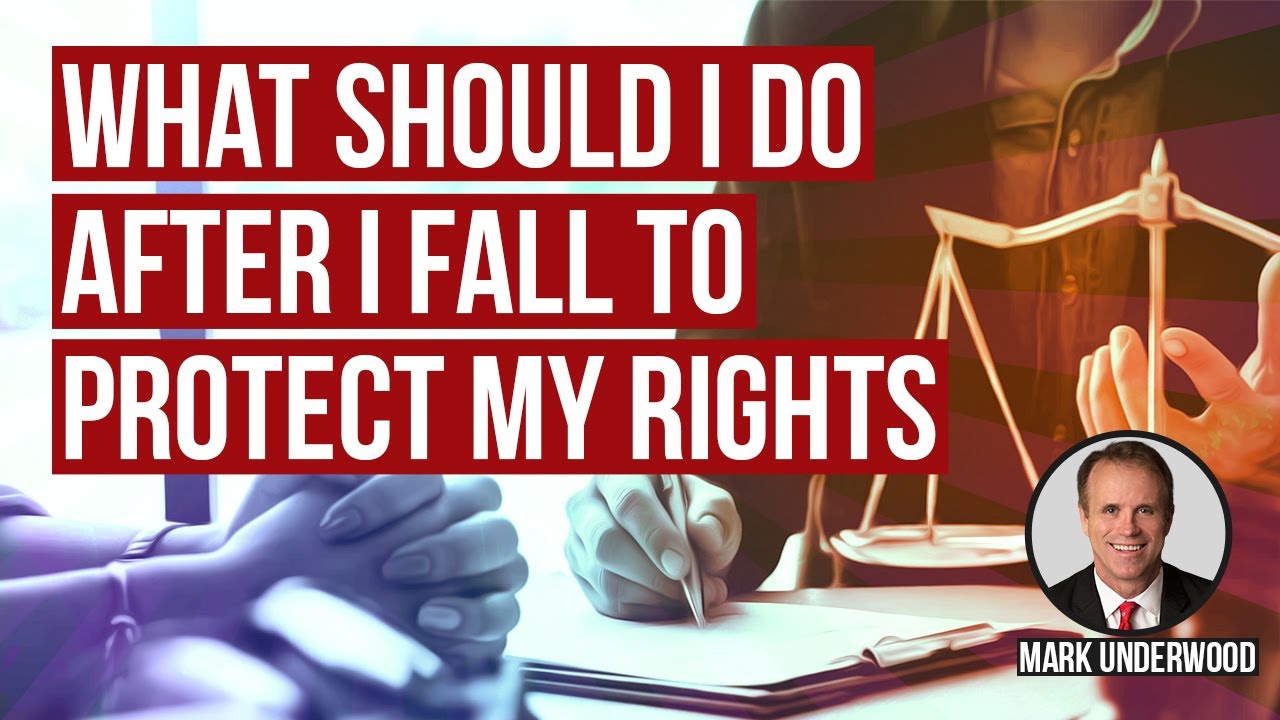 What should I do after i fall to protect my rights? - YouTube