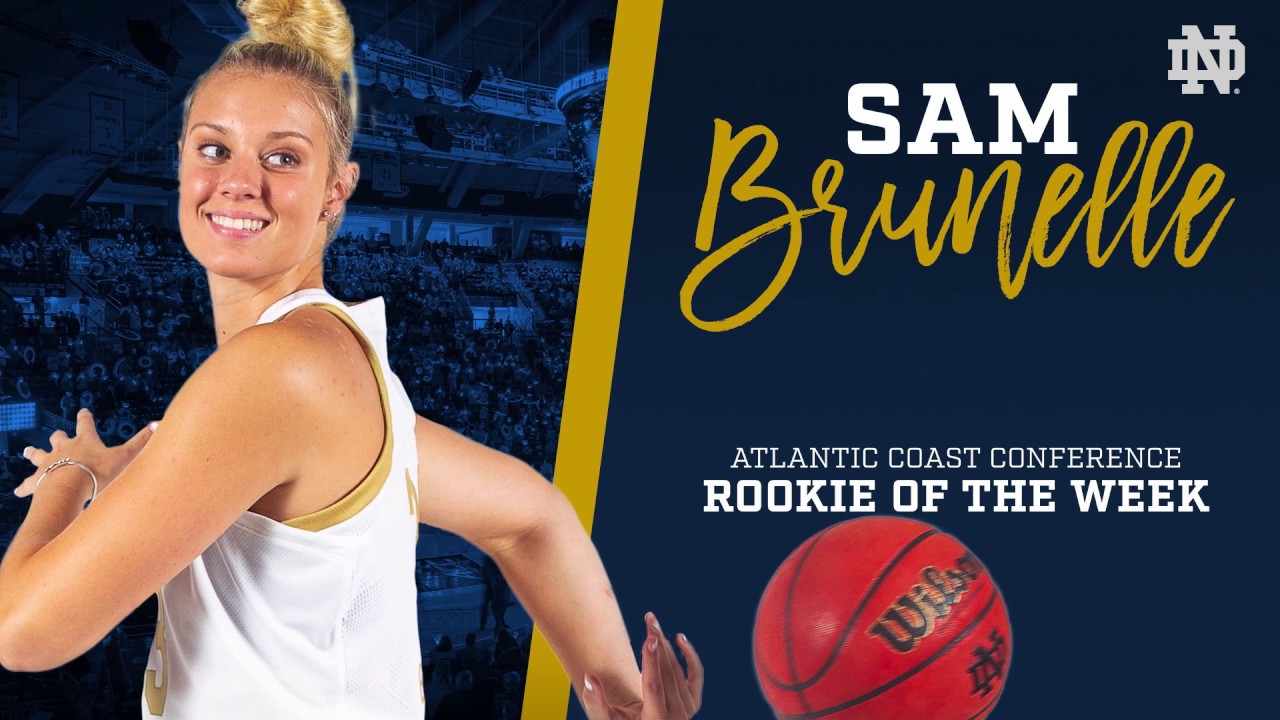 @ndwbb | Sam Brunelle Named ACC Freshman of the Week - YouTube